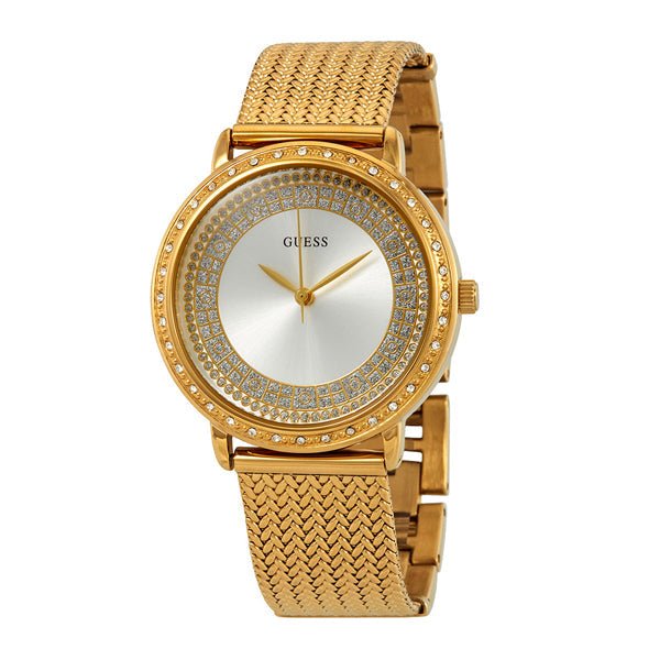 Guess Willow Gold Stainless Steel Silver Dial Quartz Watch for Ladies ...